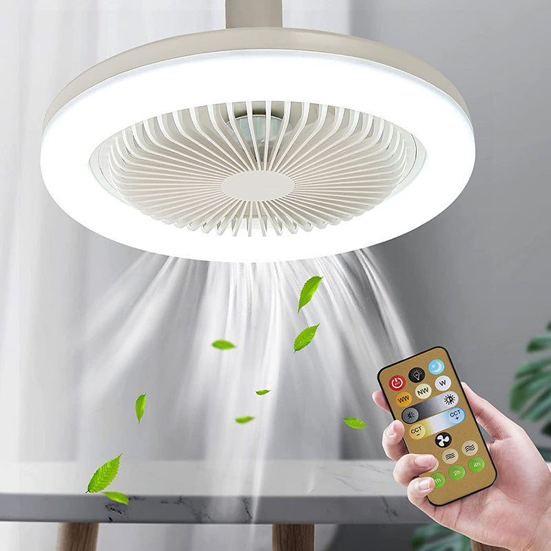 Socket Fan Ceiling Fan with Light & Remote E26/E27 Base – LedLightLife